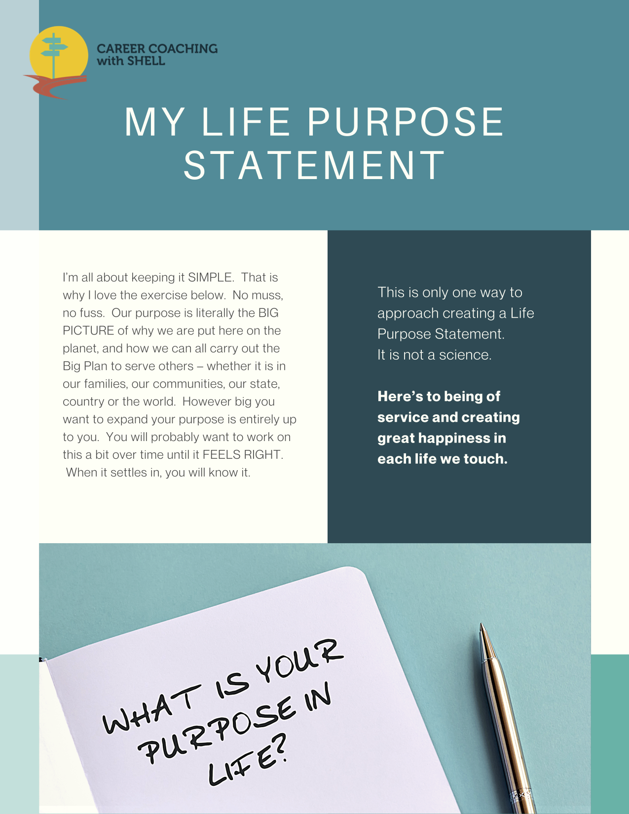 Life Purpose eBook - Career Coaching with Shell
